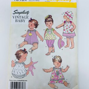 Simplicity Sewing Pattern 1813 A - Vintage Baby - US Sizes Xxs - L - Etsy