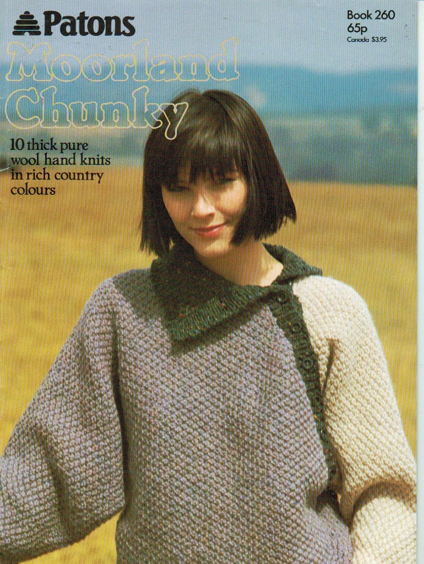 Patons Mooreland Chunky Knitting Pattern Booklet 260 - FOR MEN & WOMEN ...