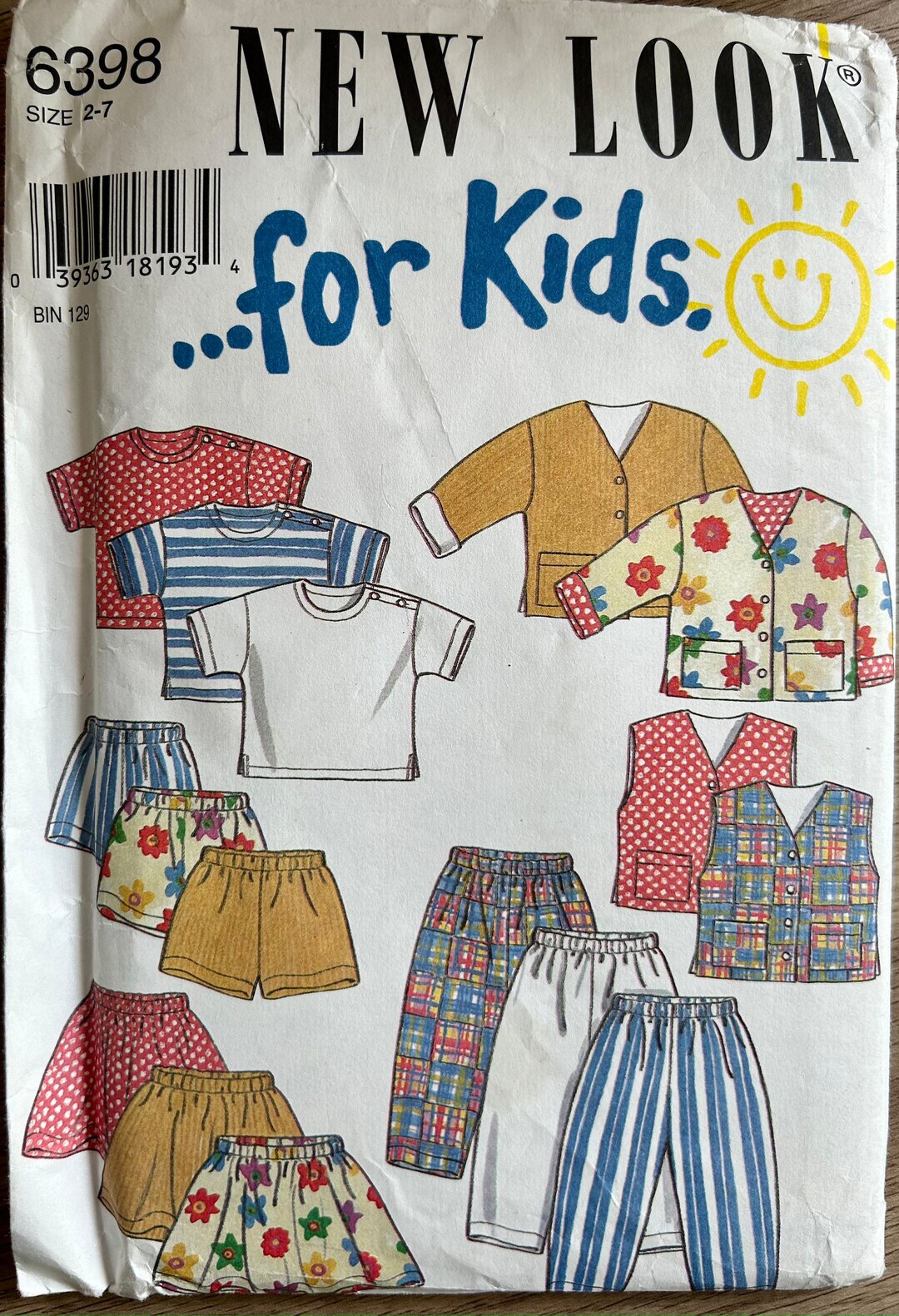 NEW LOOK for Kids Sewing Pattern 6398 - Jacket, Shirt, Shorts, Pants ...