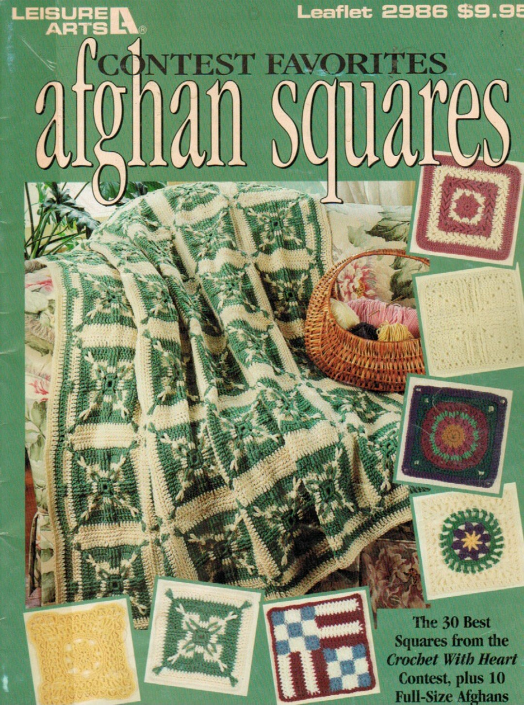 AFGHAN SQUARES to CROCHET Pattern Booklet - Contest Favorites Leisure ...