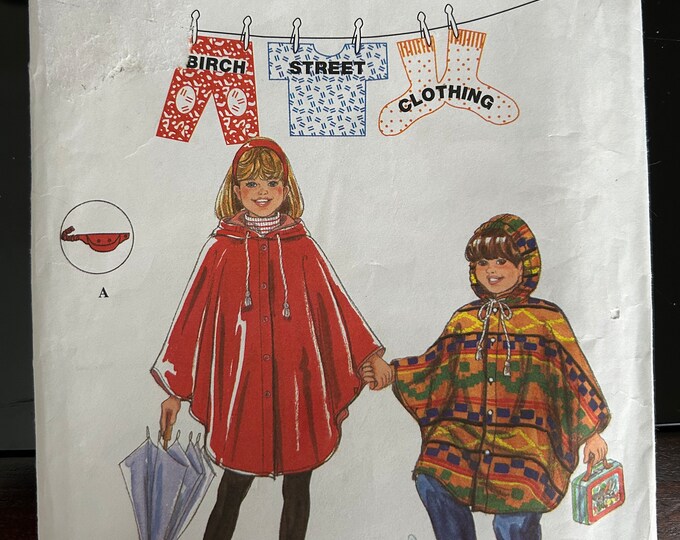 CHILD'S RAIN PONCHO - Simplicity Sewing Pattern 9135 - Size S, M, L - Etsy