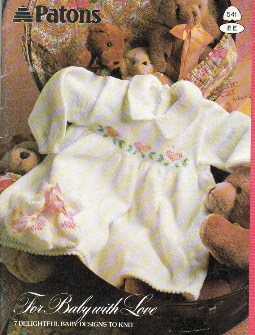 Patons "for Baby With Love" Knitting Pattern Booklet 541 - 7 Delightful ...