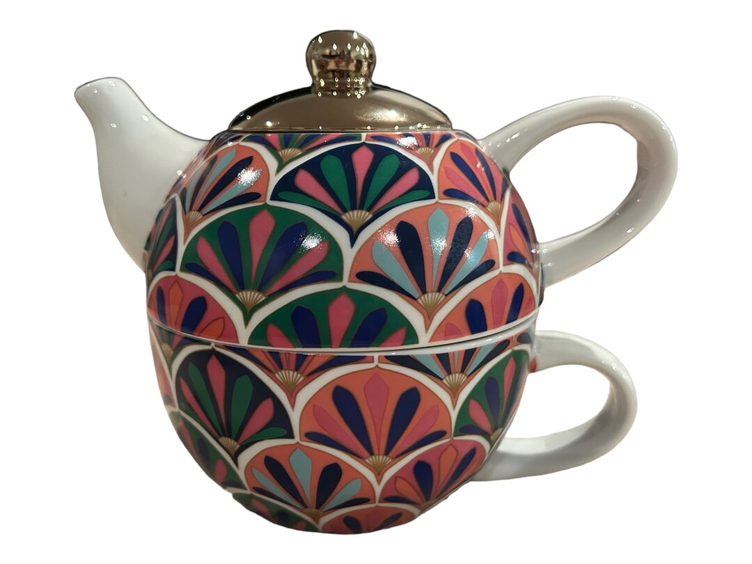 TEA FOR ONE Tea Set - Stackable Teapot and Teacup - Etsy