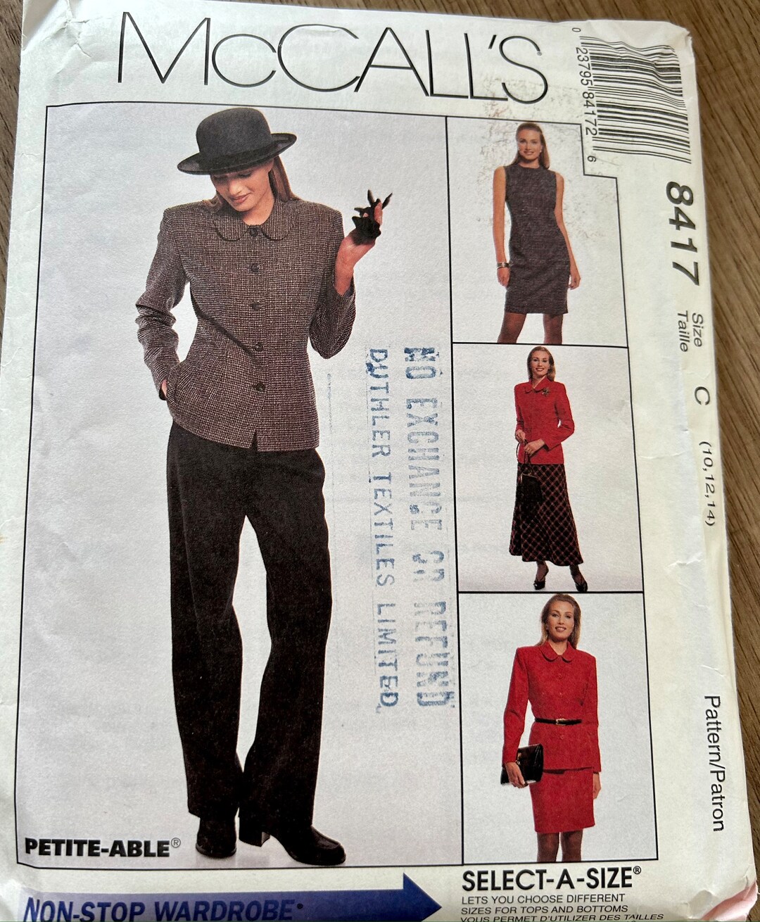 Mccall's Sewing Pattern 8417 NON-STOP WARDROBE Misses' Lined Dress ...