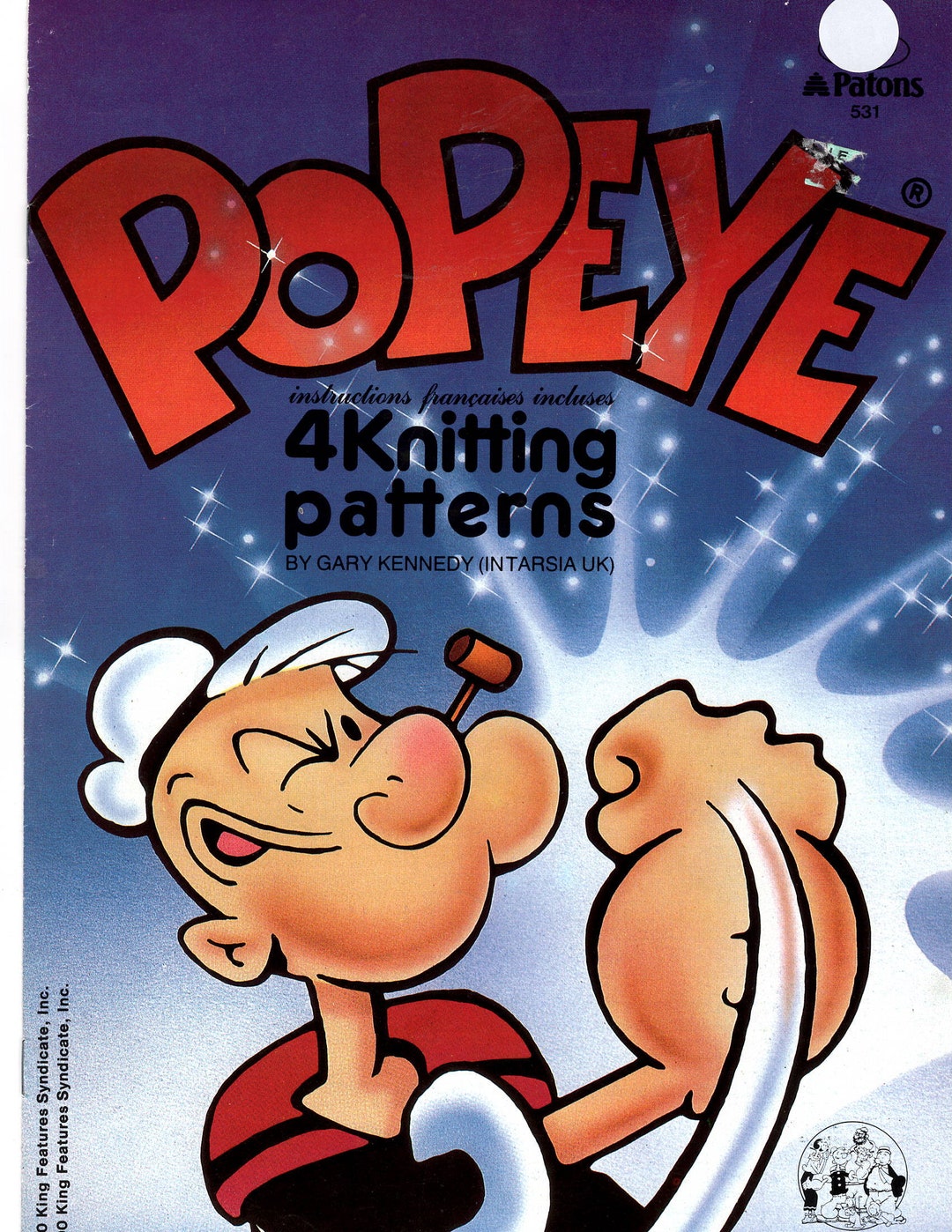 POPEYE Knitting Pattern Leaflet - 4 Sweater Knitting Patterns - 2 of ...