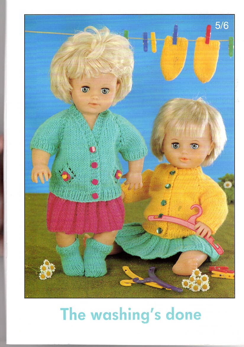 SIRDAR DOLL'S WARDROBE Knitting Pattern Booklet 244 13 Complete Outfits ...
