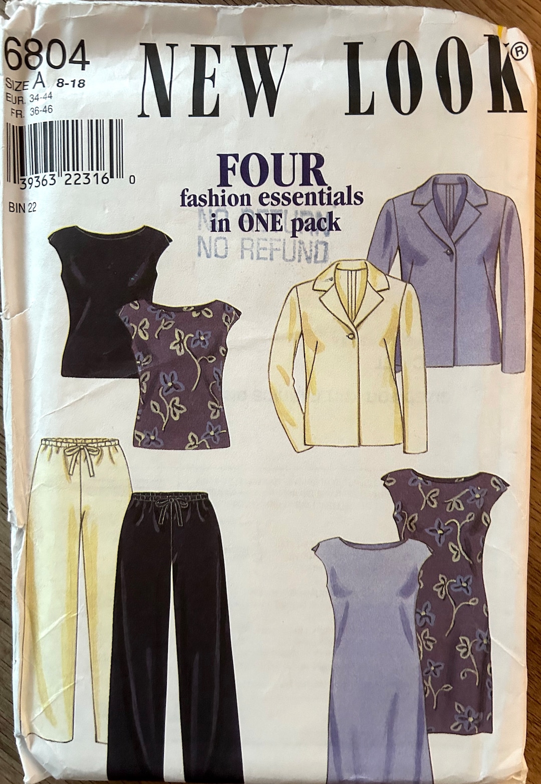 NEW LOOK 6804 - 4 Fashion Essentials in ONE Pack Jacket, Top, Pants ...