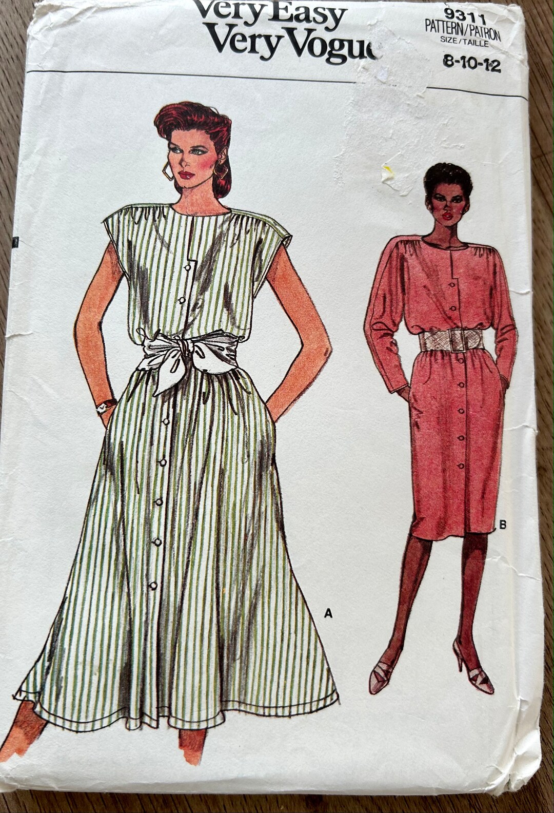 Vintage VERY EASY VOGUE Sewing Pattern 9311 - Misses Dress Size 8, 10 ...