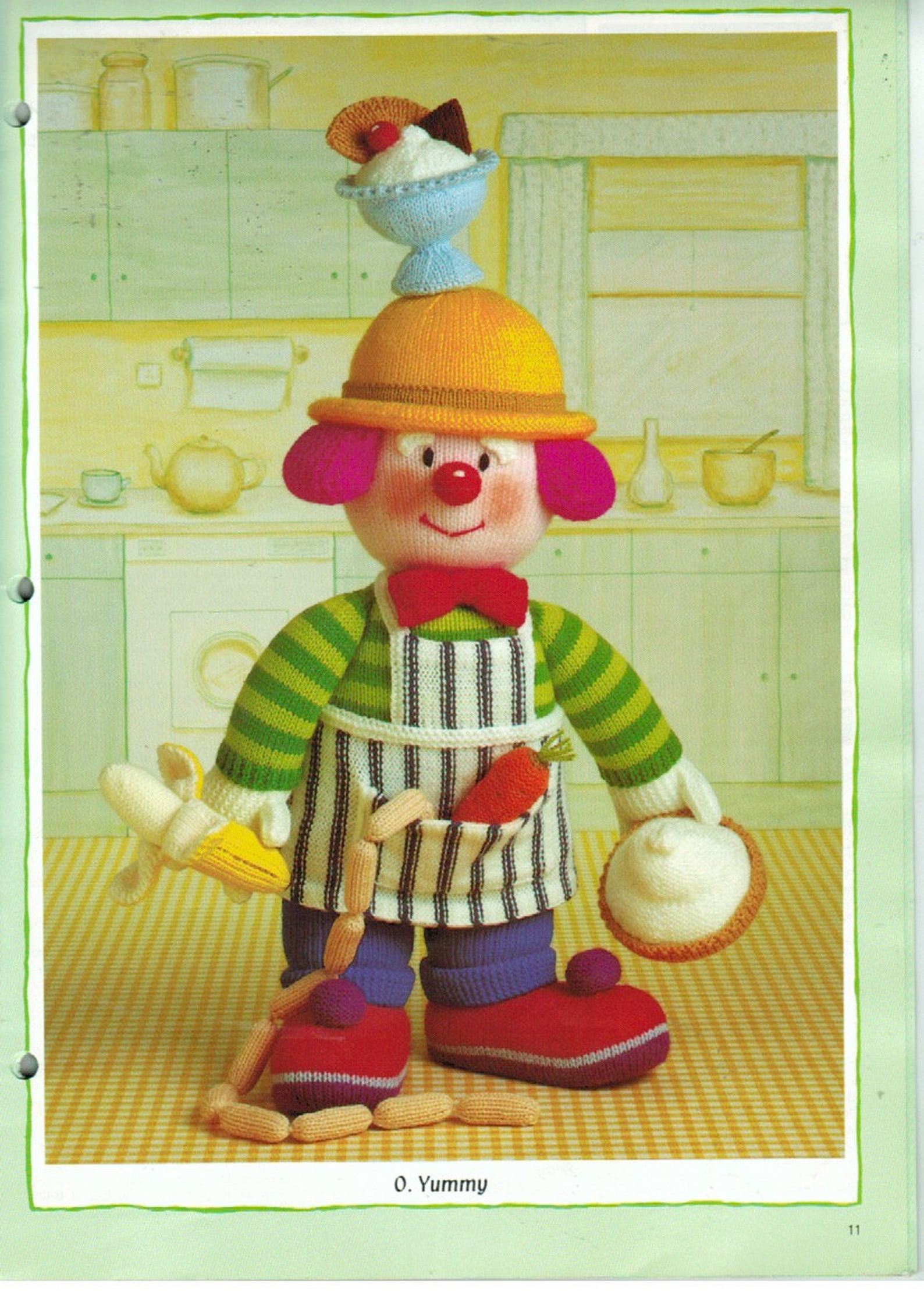 JEAN GREENHOWE'S Knitted CLOWNS - the Red Nose Gang - 5 Different Clown ...