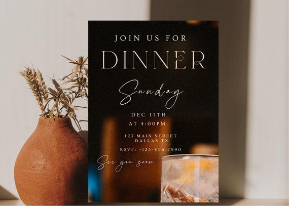 Elegant Dinner Party Invitation Elegant New Year Party Invite
