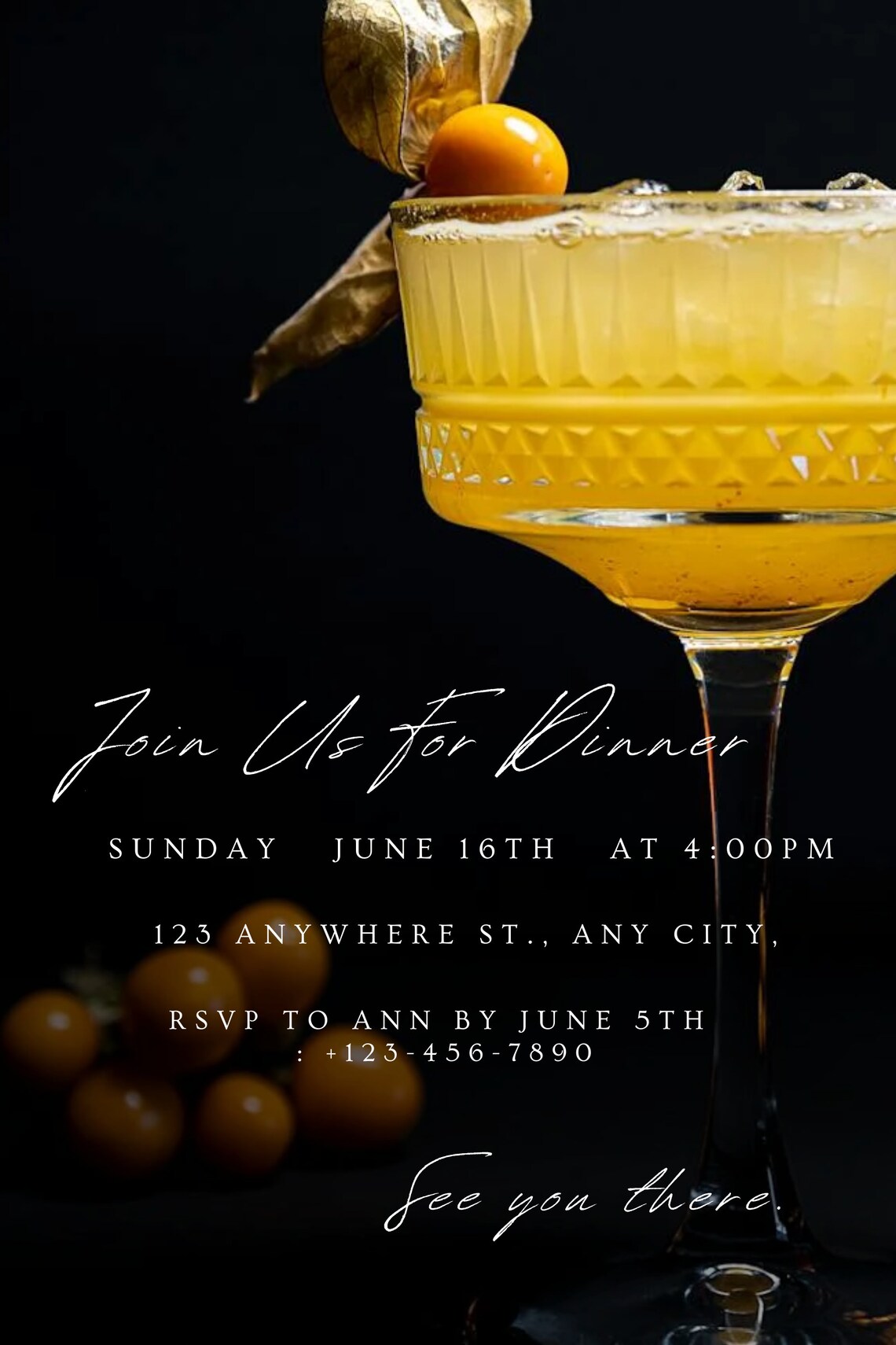 Elegant Dinner Invitation Template (digital Invite) - Etsy