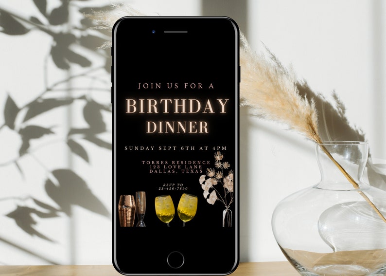 Birthday Dinner Invitation Birthday Dinner Invite Birthday - Etsy