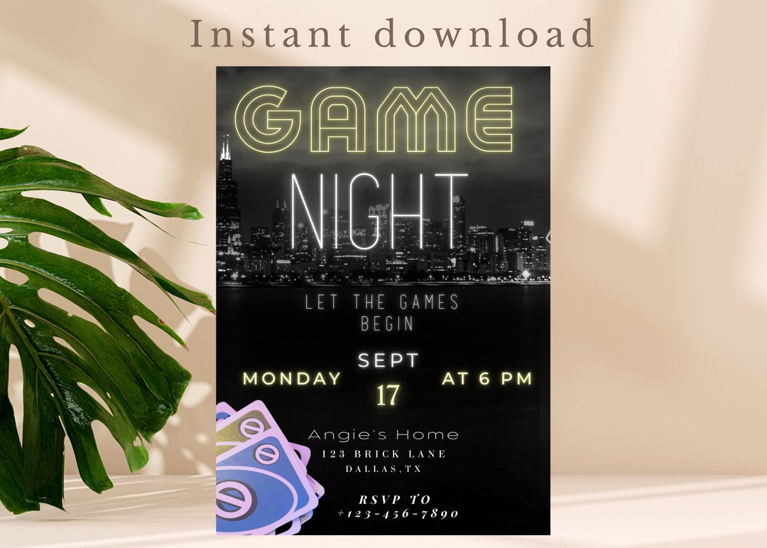 Game Night Invitation, Game Night Invitation Templates, Game Night ...