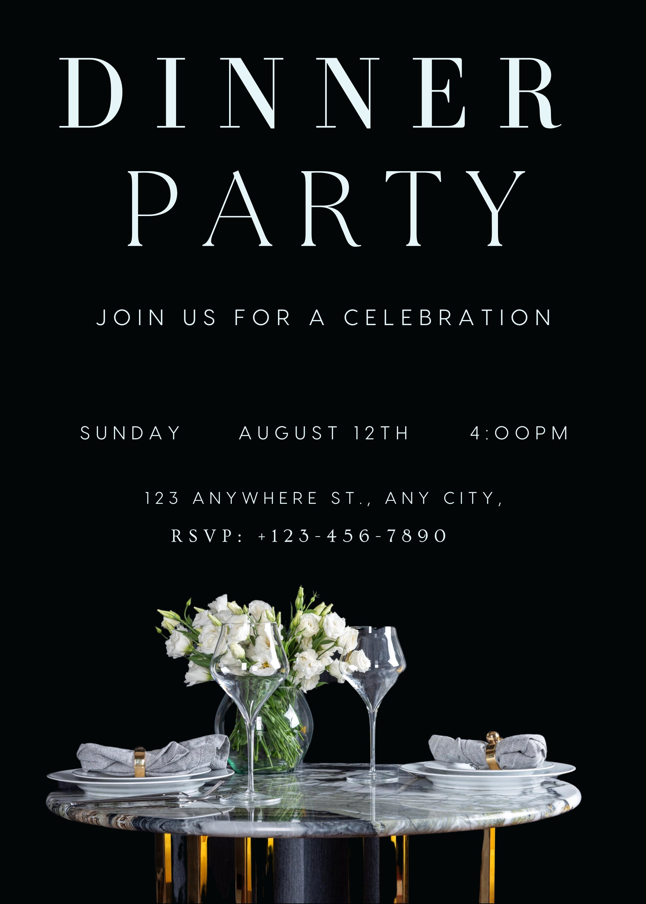 Invitations Dinner Table