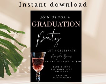 Graduation Party Invitation, Digital Graduation Party Invitation ...