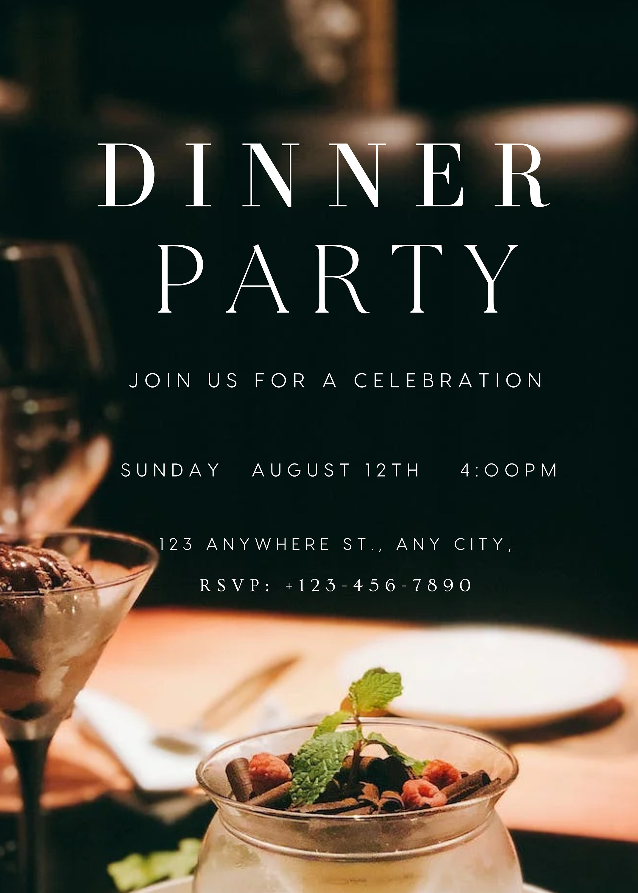 Dinner Party Invitation, Dinner Party E-vite, Dinner Party Invite ...