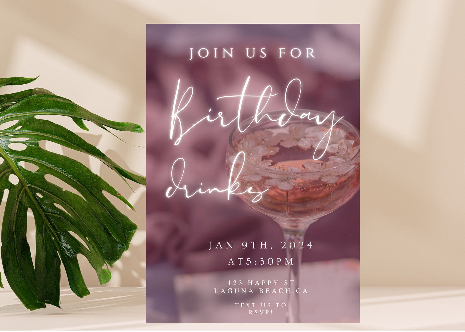 Birthday Dinner Invitation, Birthday Invitation for Women, Dinner Party ...
