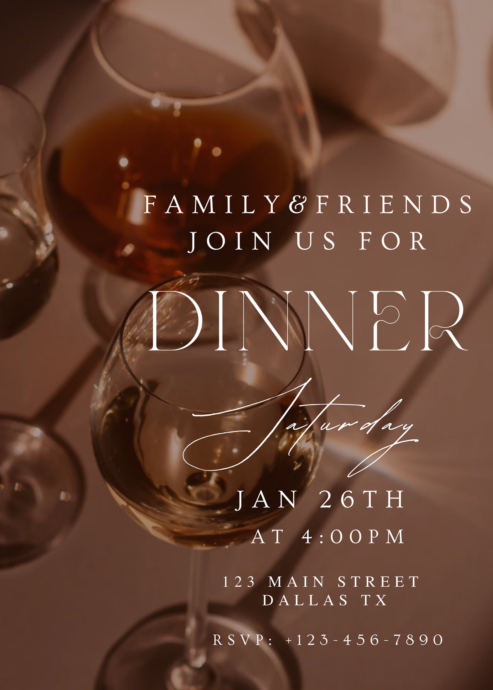 Elegant Dinner Party Invitation: Sophisticated Evite (digital Download ...