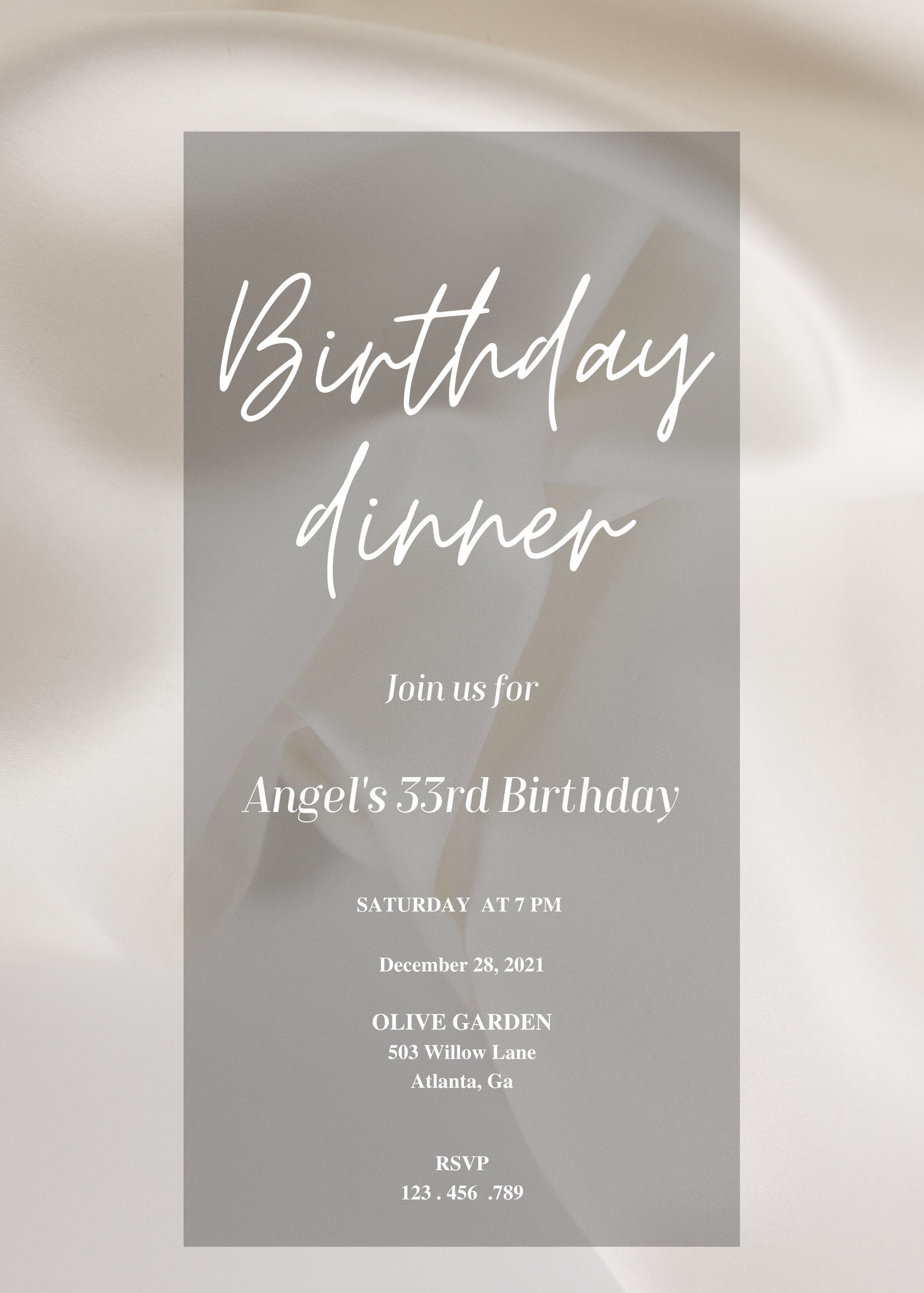 Birthday Dinner Invitation, Birthday Invitation, Dinner Invitation ...