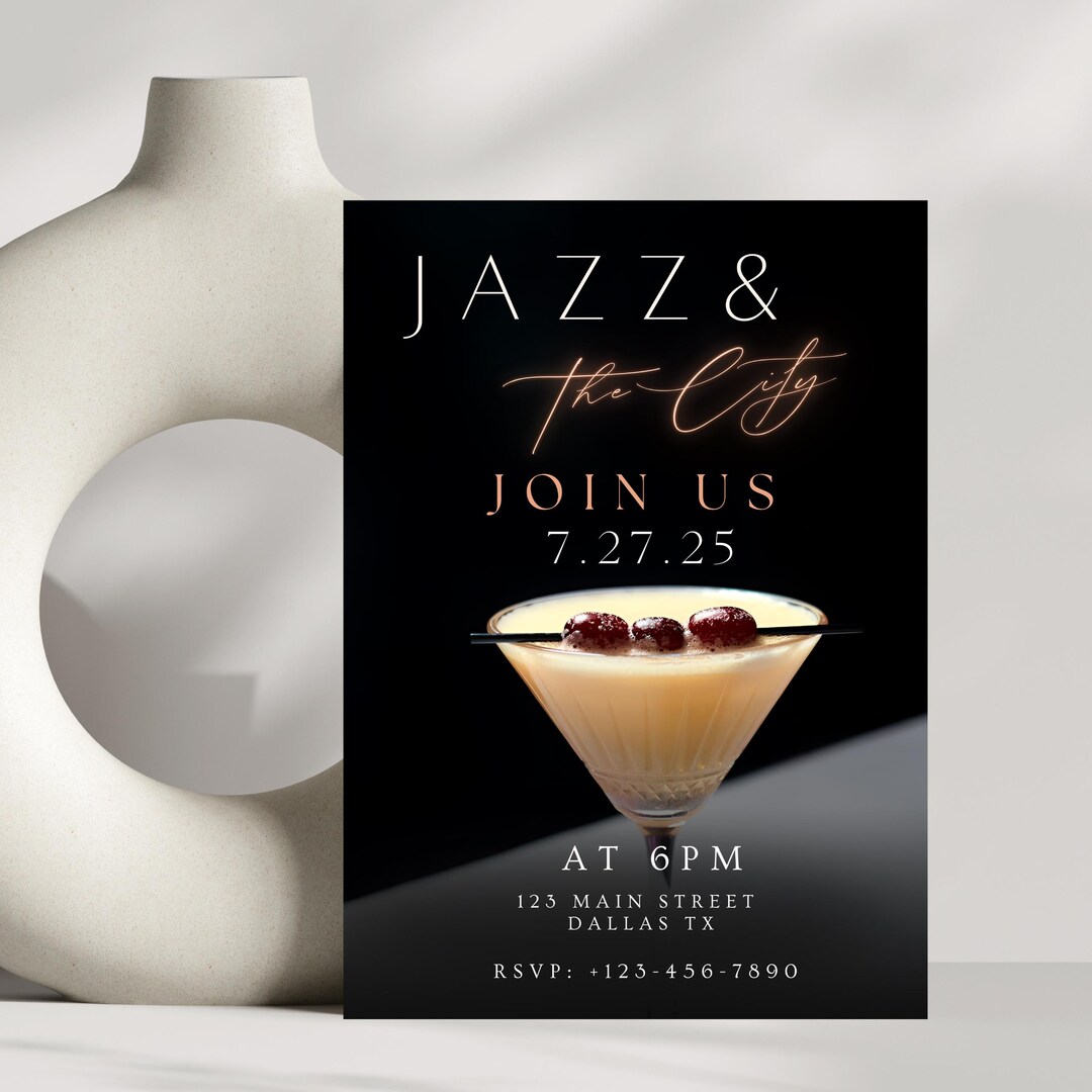 Jazz Night Dinner Invitation Template - Etsy