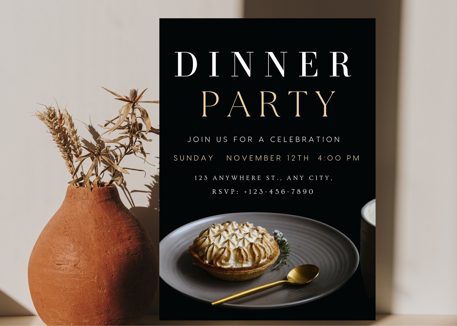 Elegant Dinner Party Invitation Template (digital Invitation) - Etsy