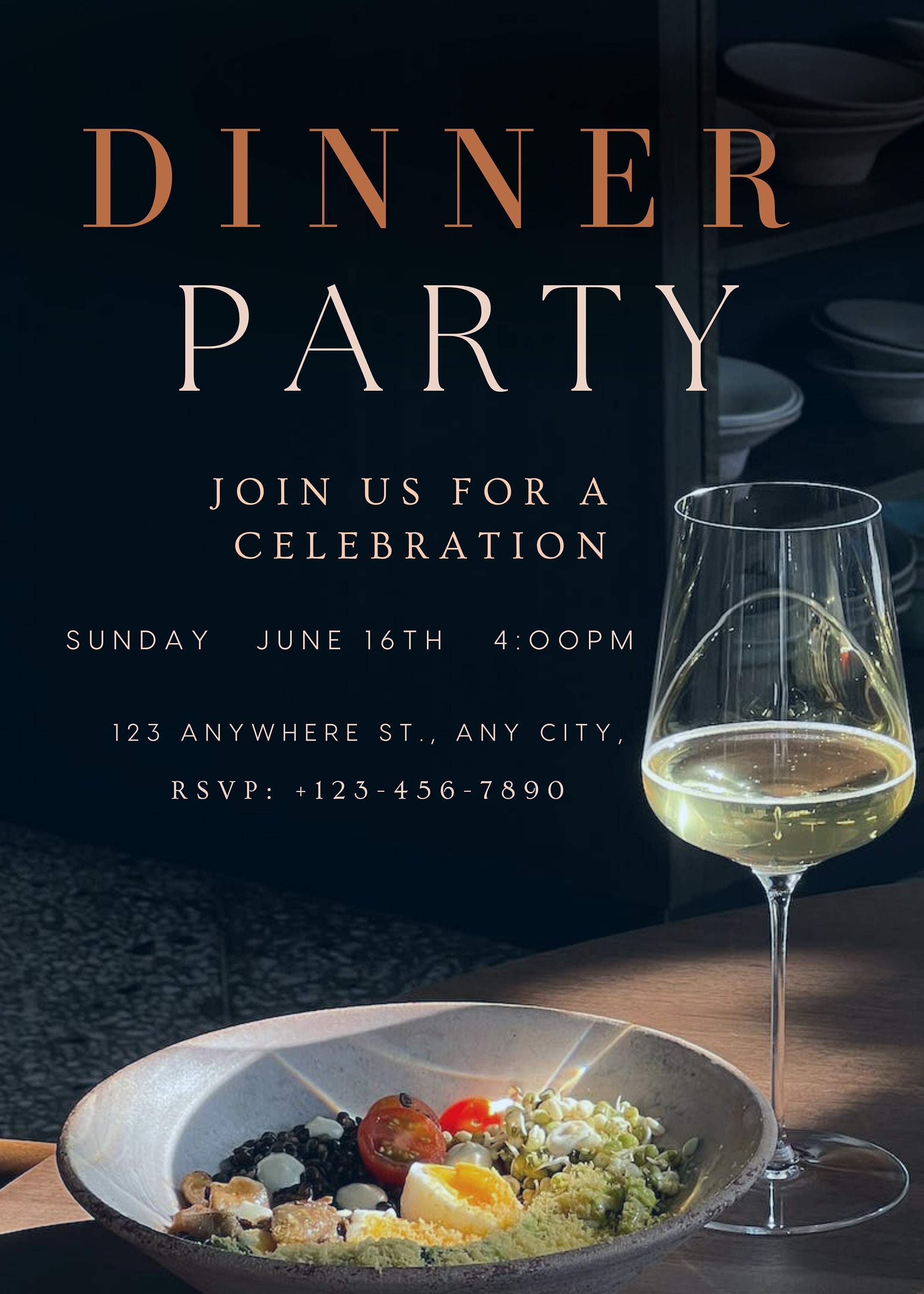 Elegant Dinner Party Invitation Template (digital Download) - Etsy