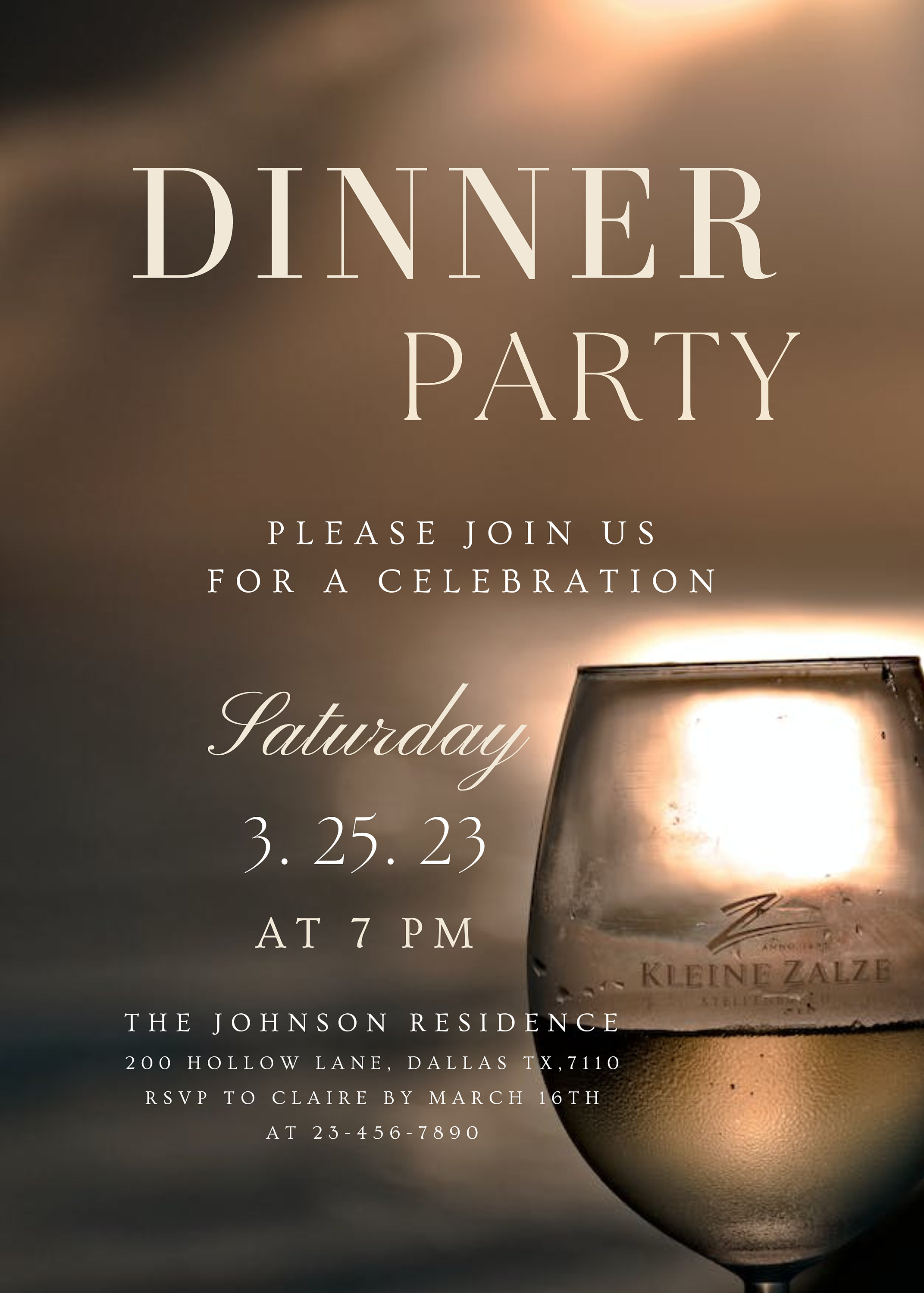 Dinner Party Invitation, Birthday Dinner Invite, Formal Dinner ...