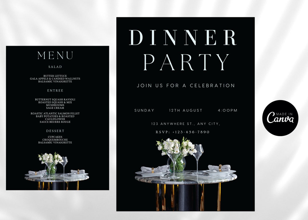 Dinner Party Invitation, Dinner Party E-vite, Dinner Party Invite ...