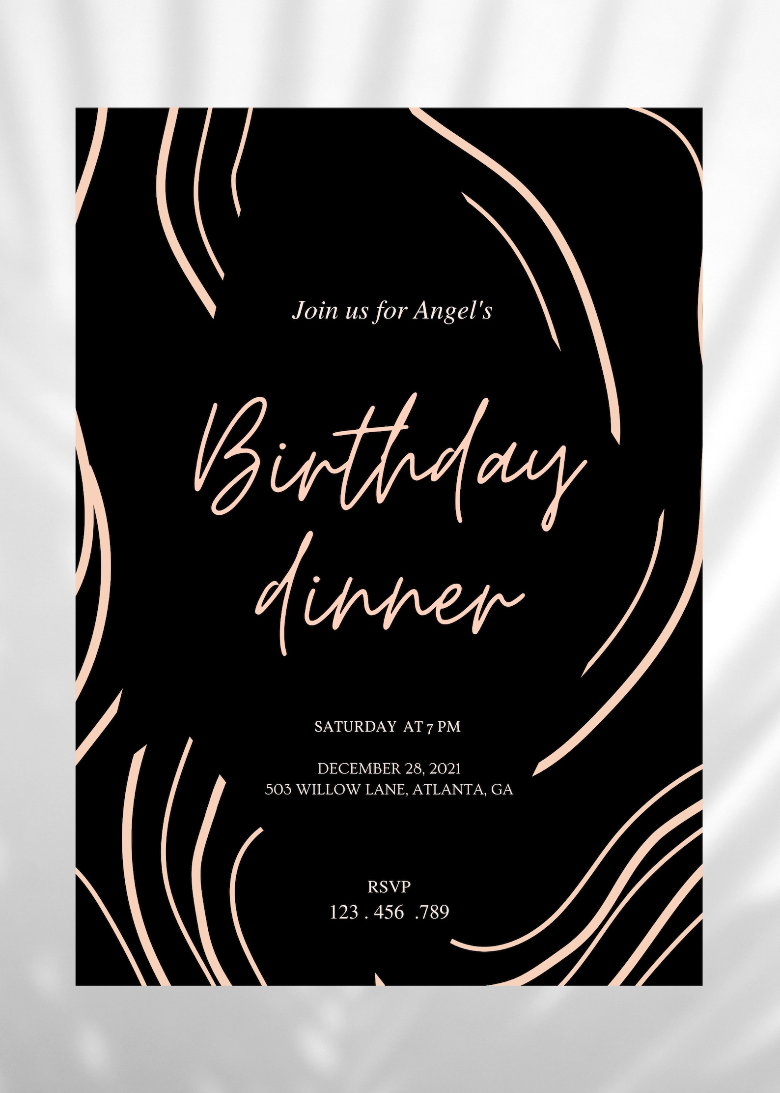 Birthday Dinner Invitation, Birthday Dinner Invite, Birthday Invitation ...