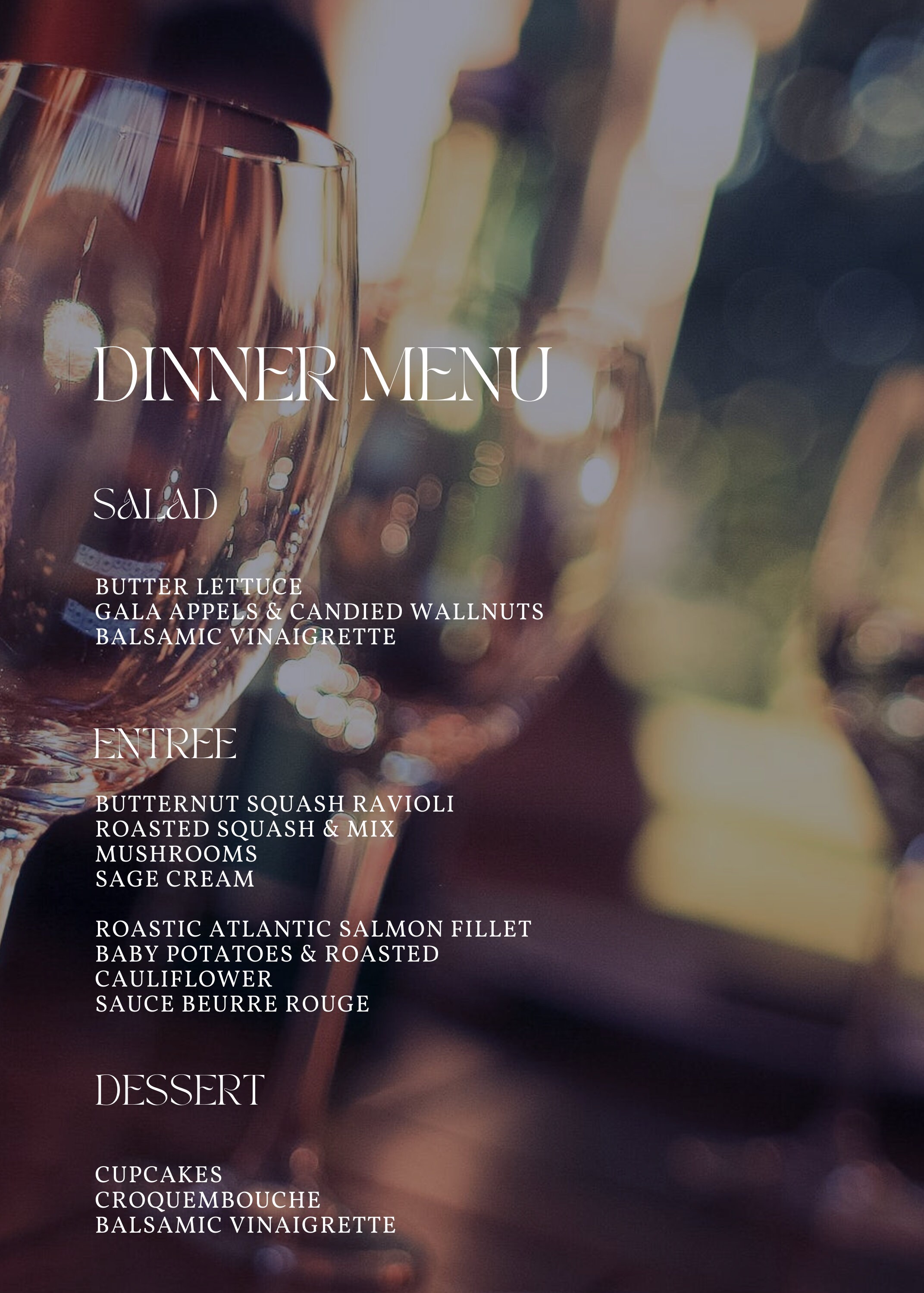 Dinner Party Invitation, Dinner Party Evite, Dinner Party Menu, Dinner ...