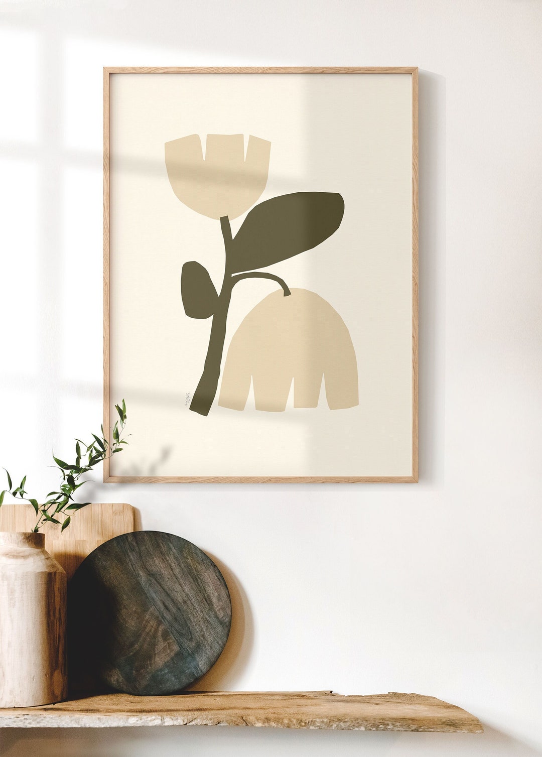 Abstract Botanical Floral Wall Art Large Printable Digital Download ...