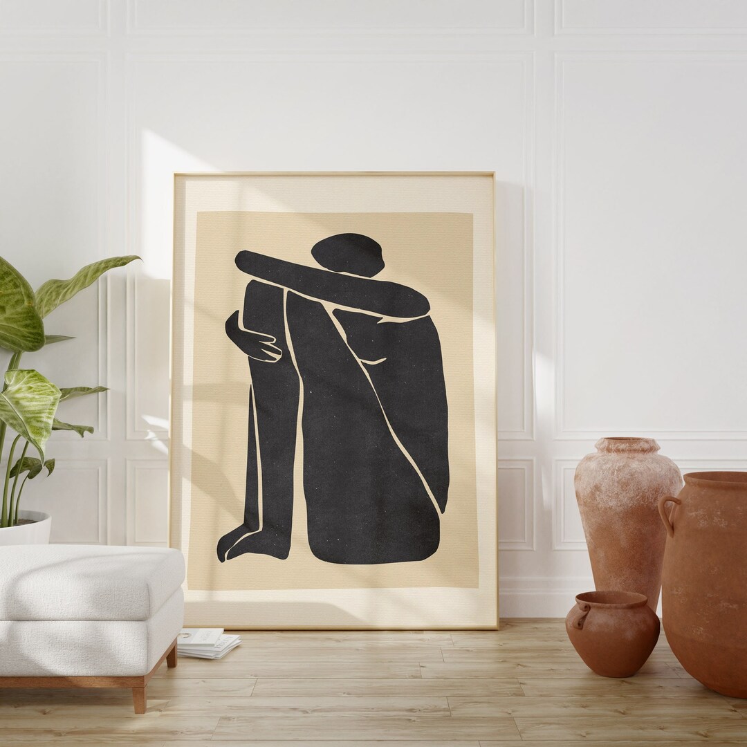 Body Line Art Exhibition Poster Woman Body Art Abstract Female Mid ...