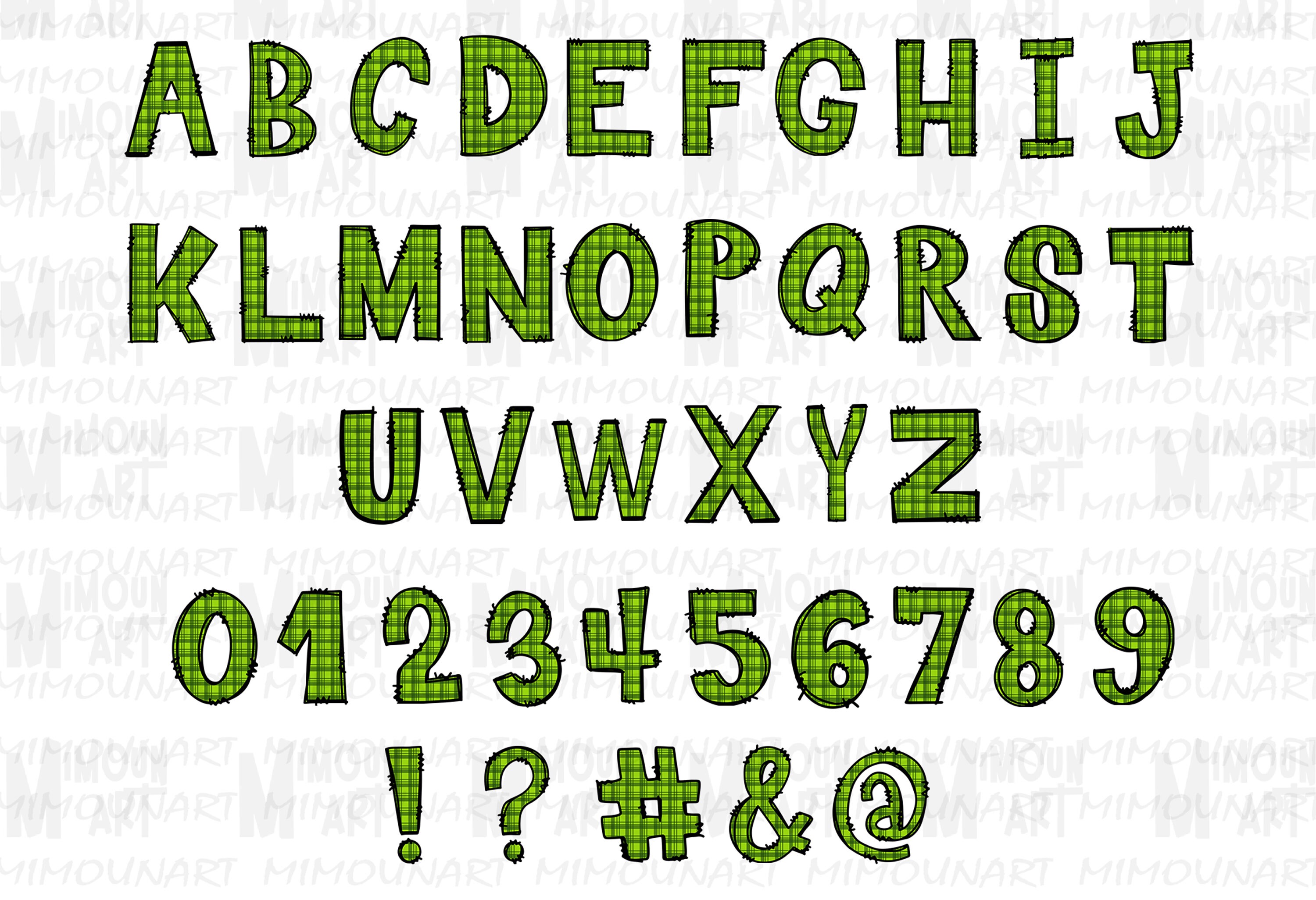 St Patricks Day Doodle Alphabet PNG St Patrick Letters & - Etsy