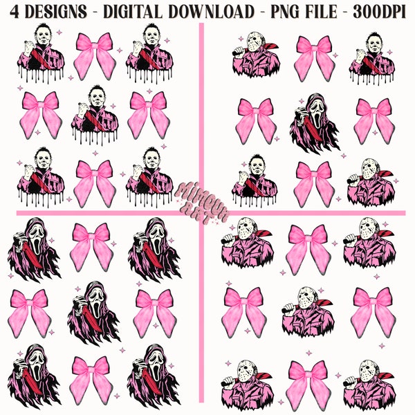 Pink Horror Png Bundle - Etsy