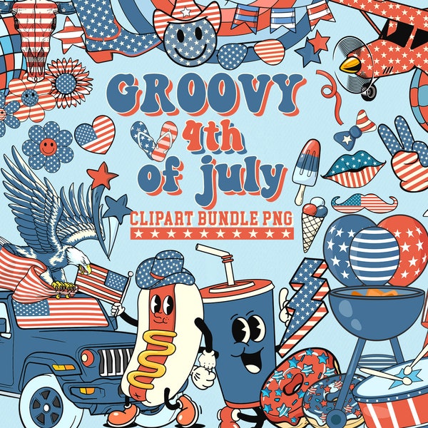 4th of July Clipart - Etsy