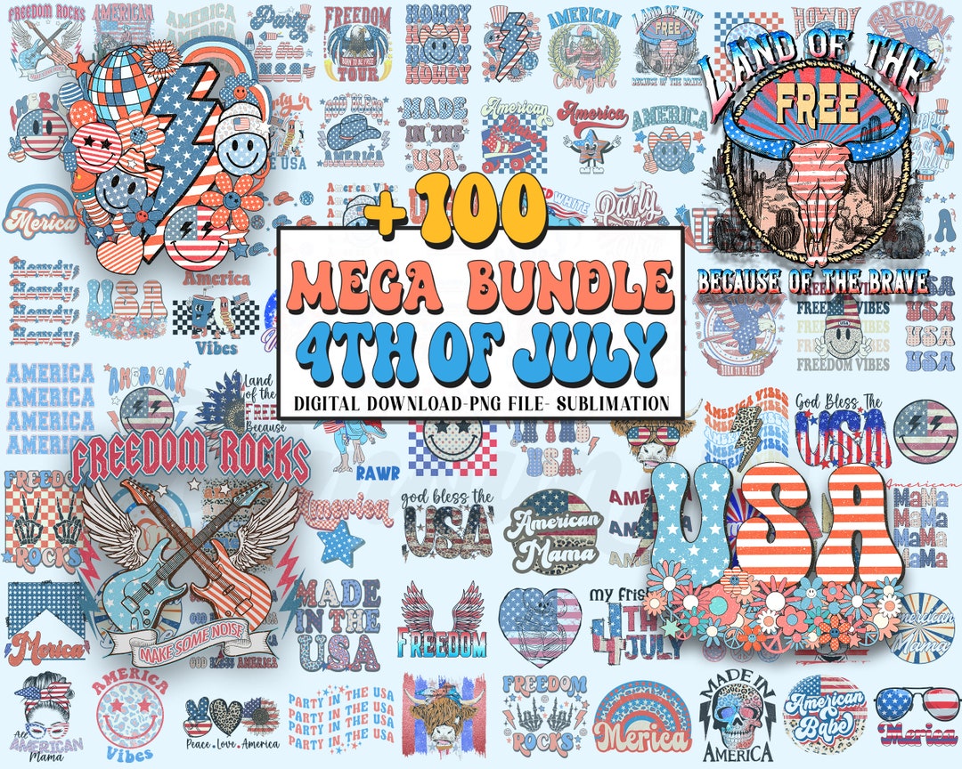 4th of July Bundle, 1776 Independence Day Png, America Png, USA Png ...