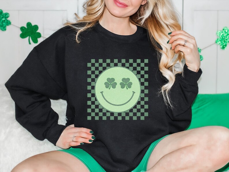 Retro Smiley Face Png Irish Png Retro St Patricks Day Png - Etsy