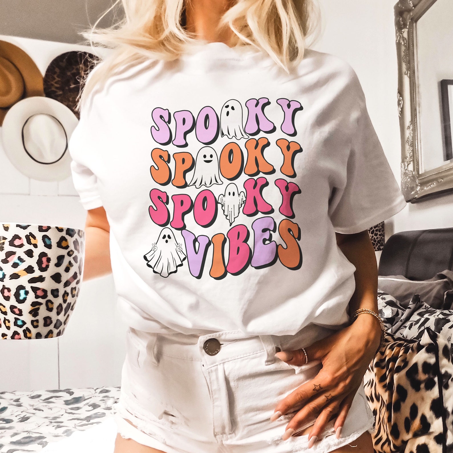 Spooky Vibes Png Ghost Png Retro Halloween Png Vintage - Etsy