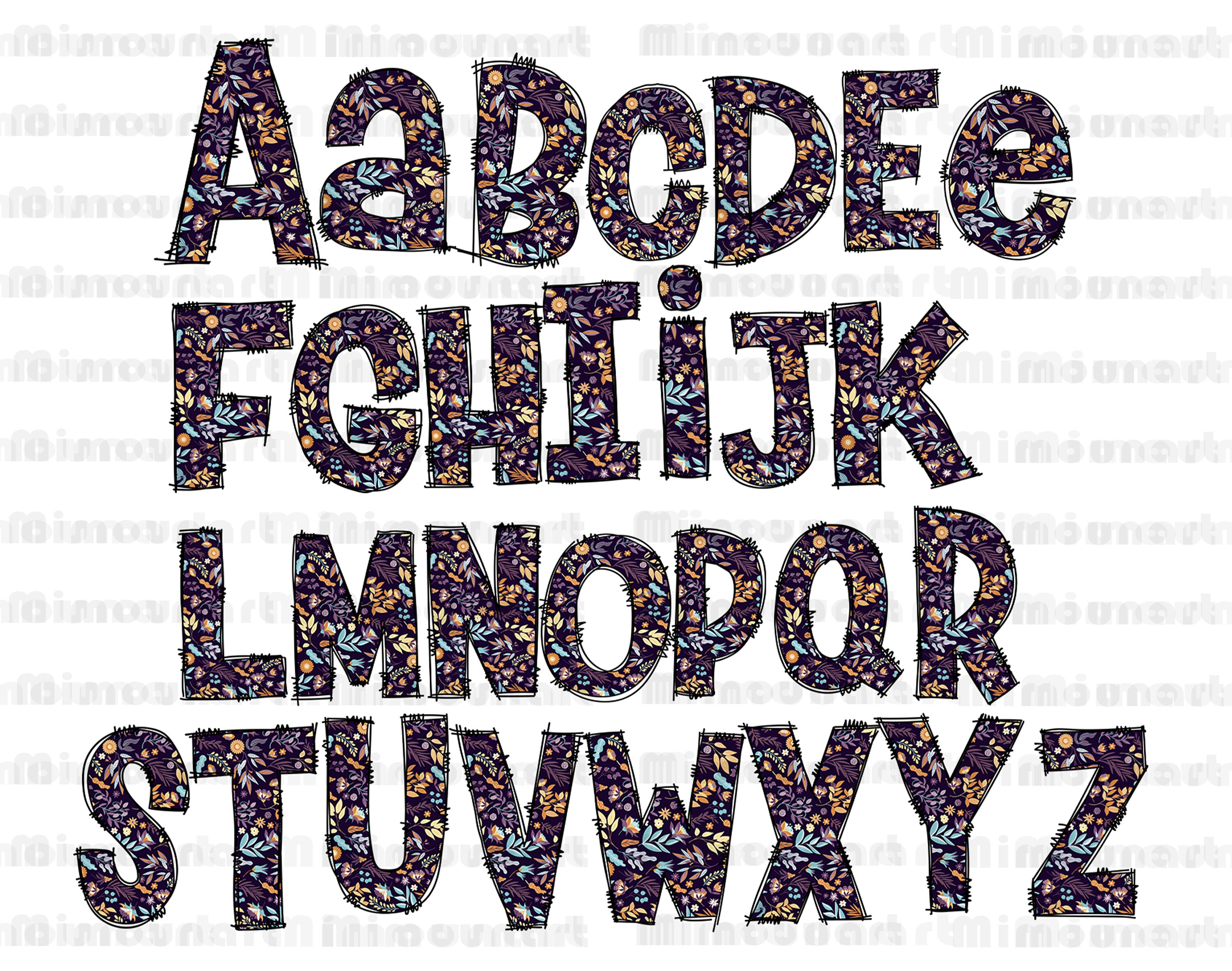 Spring Letters Png Floral Alphabet PNG Letters and Numbers - Etsy