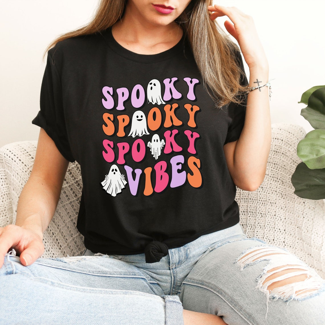 Spooky Vibes Png Ghost Png Retro Halloween Png Vintage - Etsy