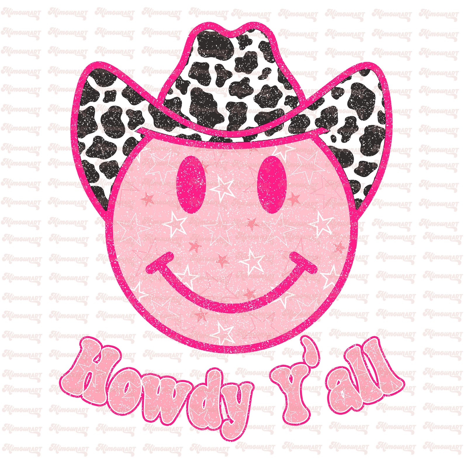 Howdy Y'all Pink Western Smiley Face Png Country Png - Etsy