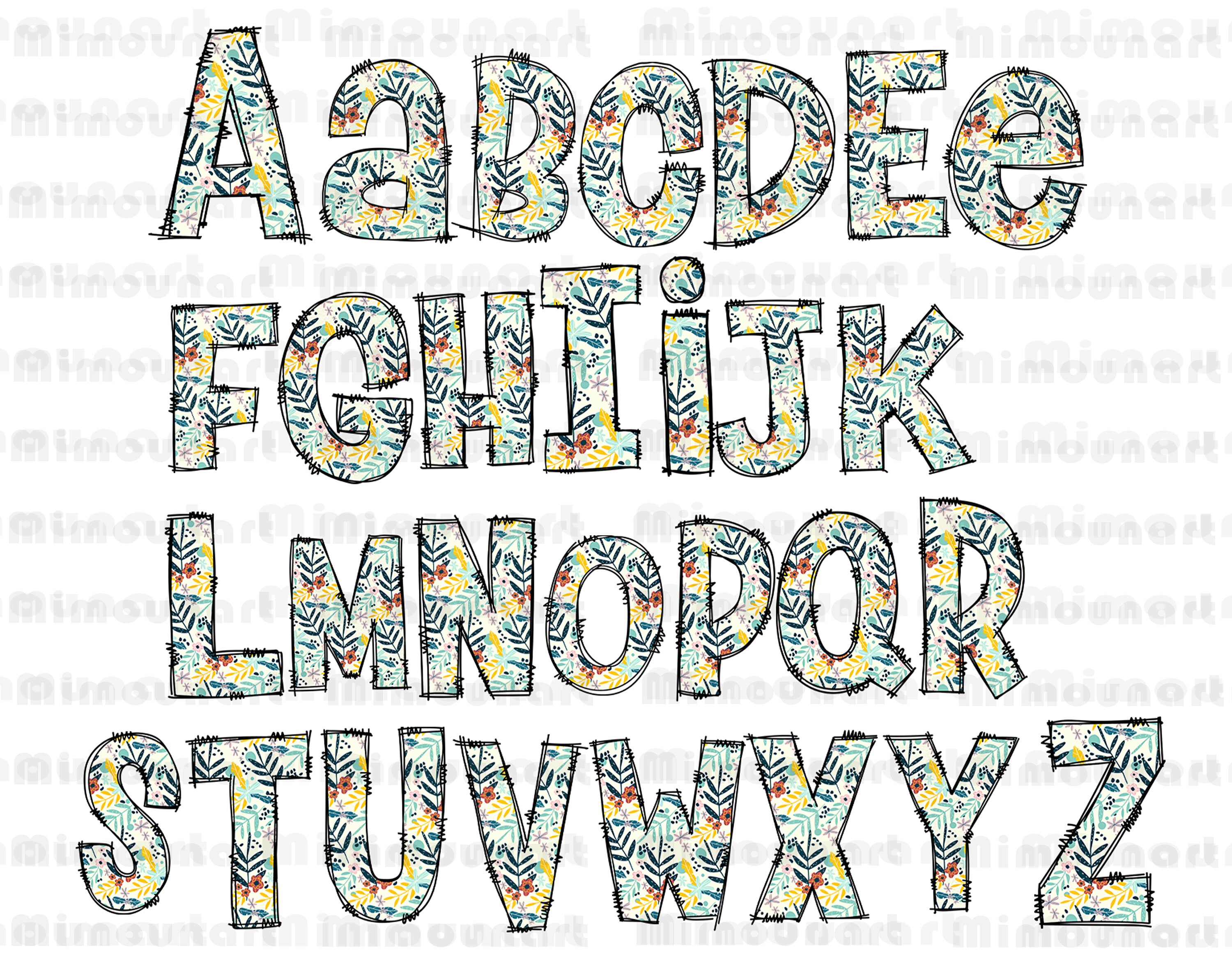 Spring Letters Png Floral Alphabet PNG Letters and Numbers - Etsy