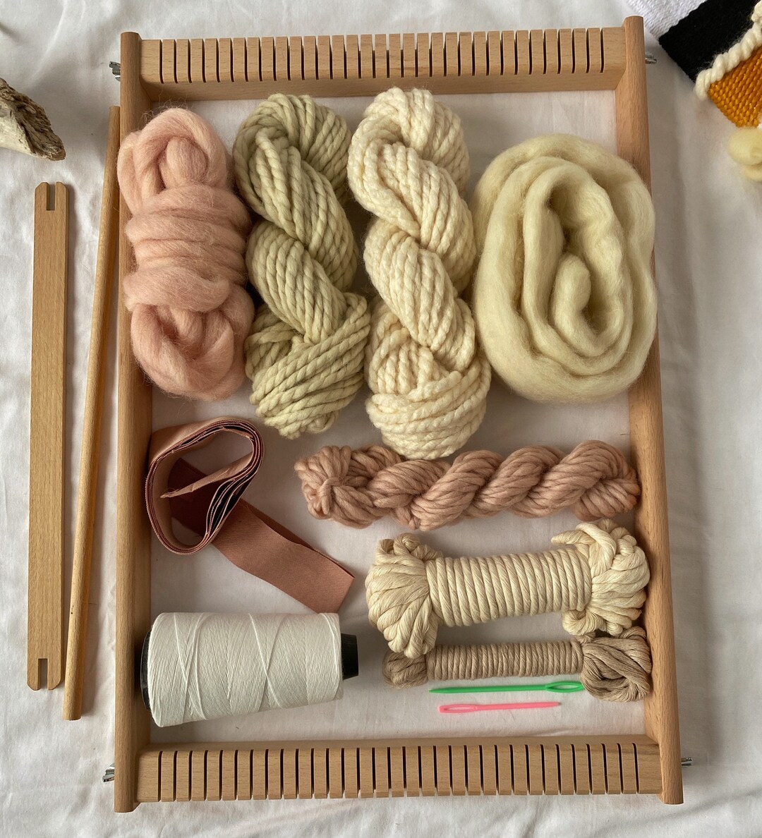 Large Weaving Loom Kit: Beech Wood Tapestry Frame (12x18 Inch) - Etsy