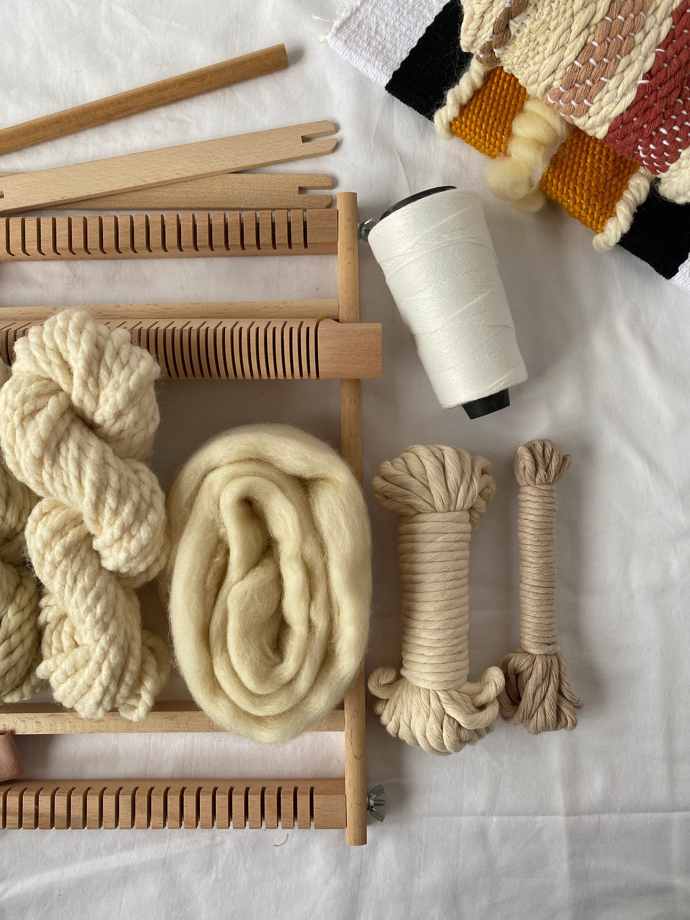 Standing Weaving Loom Kit With Heddle Bar / 11 Inch 15 Inch Loom ...