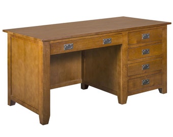 Antique Oak Table Desk Mission Style 2 School Library - Etsy