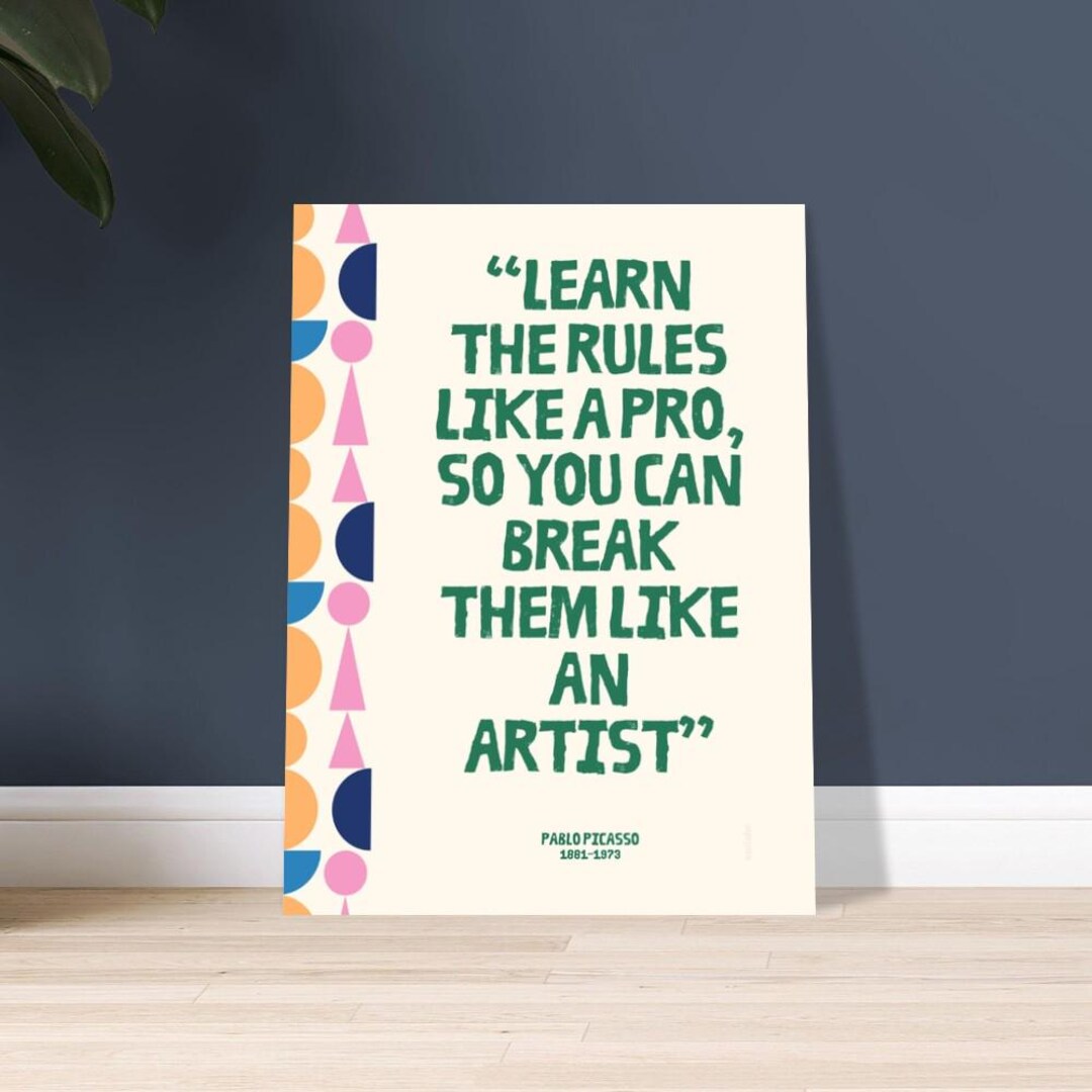 Picasso Quote Poster, German Poster, Motivation, Inspiration ...