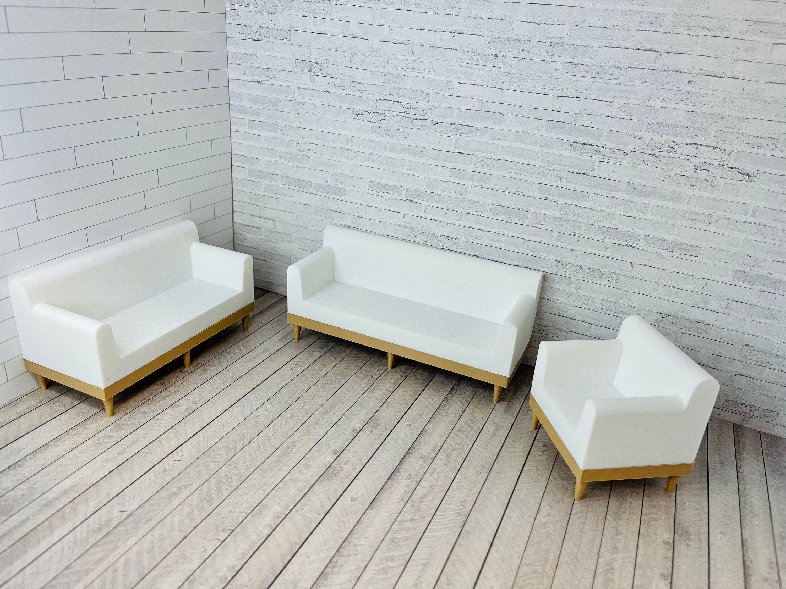 3D Digital Print File ONLY 1:12 Couch, Love Seat & Chair 3D Print ...