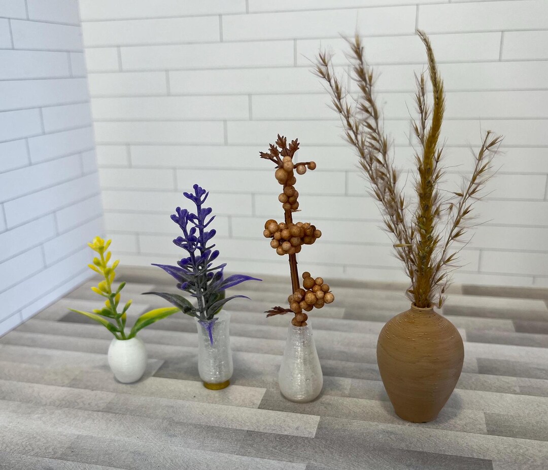 Digital File ONLY - 1:12 Scale Flower Vases 3D Print STL, OBJ File - Etsy