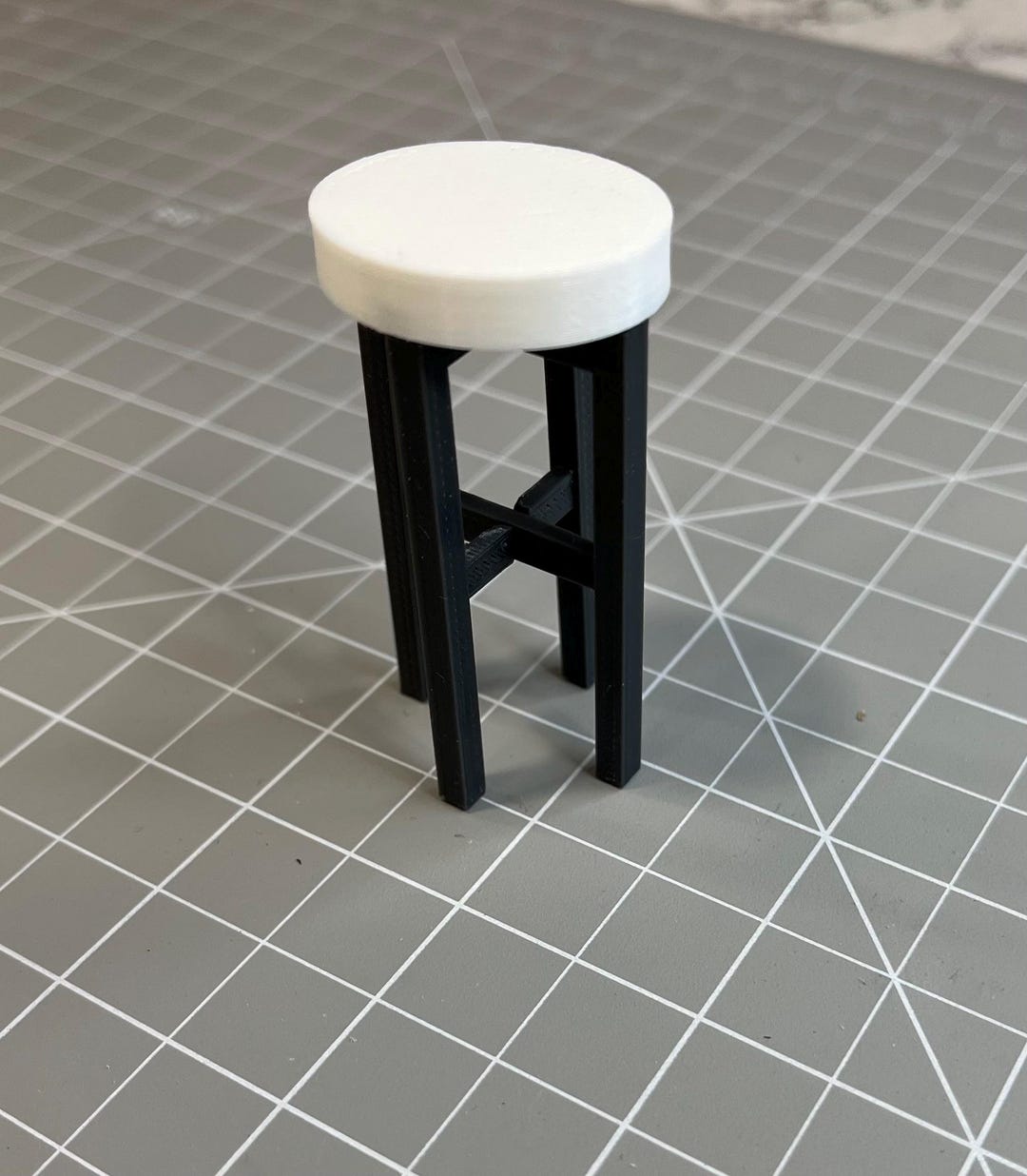 Digital File ONLY - 3D Print Doll Furniture - Round Bar Stool STL File ...