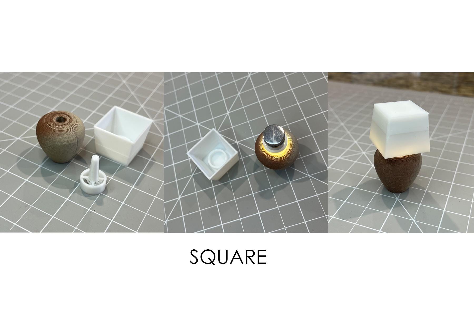 Digital File ONLY 1:12 Scale Lamp Designed to Fit Small LED Lights for ...